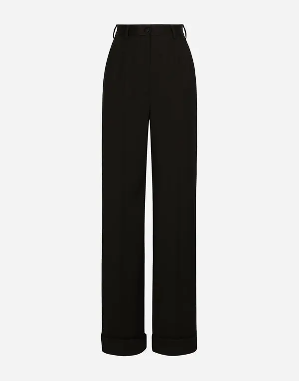 Dolce & Gabbana Flared Wool Gabardine Pants
