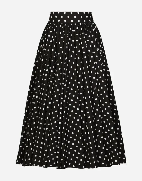 Dolce & Gabbana Polka-dot Calf-length Circle Skirt - Print