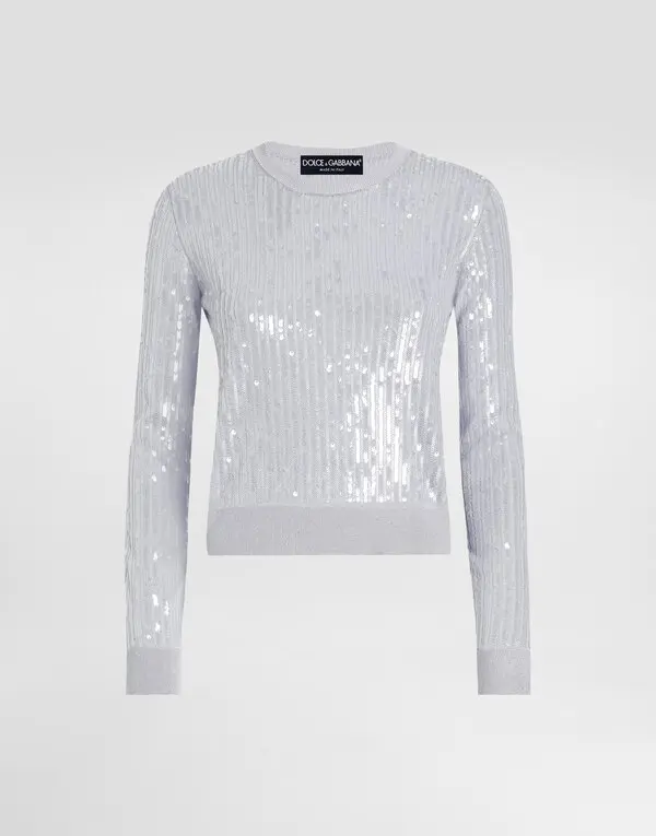 Dolce & Gabbana Sequin-embellished Crew-neck Sweater