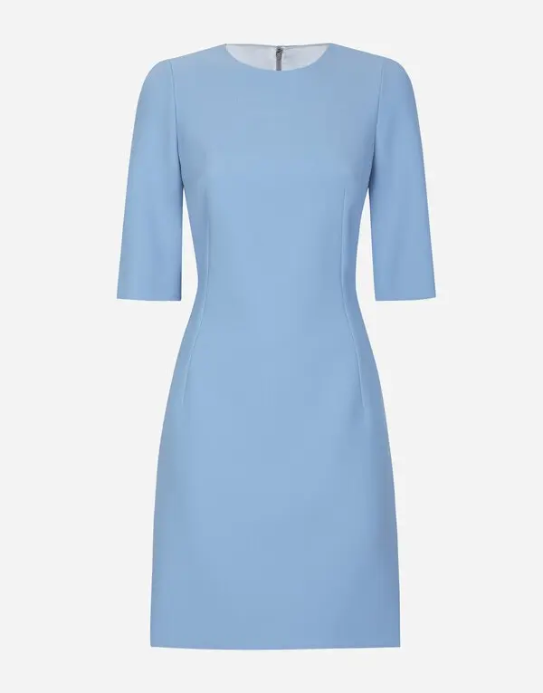 Dolce & Gabbana Wool Crêpe Fit-and-flare Midi Dress - Azure