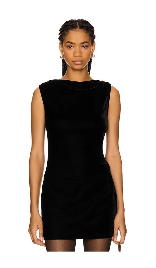 LOVERS AND FRIENDS Lainey Velvet Top - Black