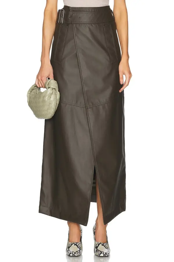 Burberry Front Slit Midi Skirt