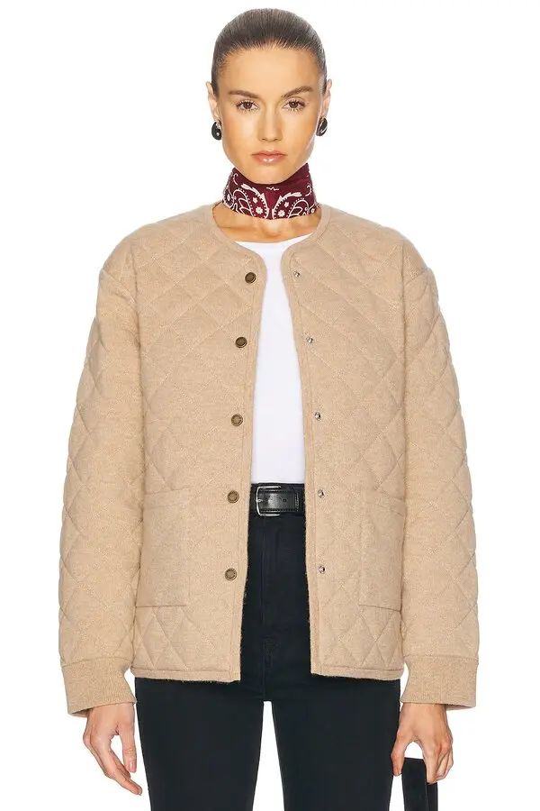Guest In Residence Quilted Liner Cashmere Jacket