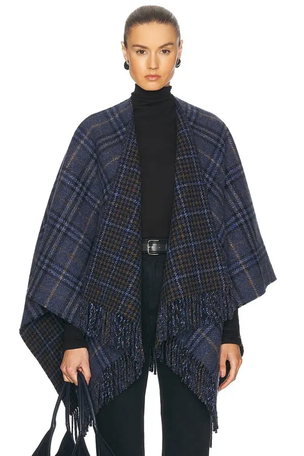 Burberry Charlotte Cape In Navy