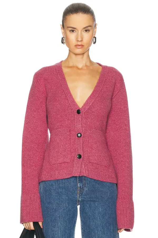 Khaite Scarlet Cardigan - Amaranth