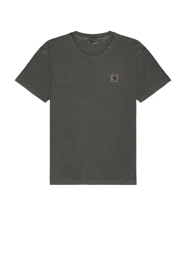 Carhartt Work In Progress Short Sleeve Vista T-shirt In Charcoal - Graphite Garment Dyed