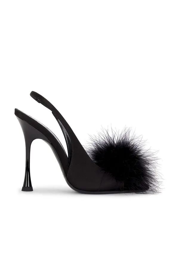 Saint Laurent Lydia Slingback Sandal - Nero