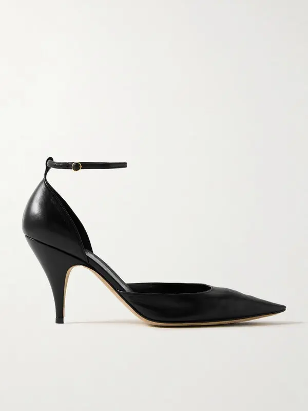 THE ROW Liisa D'orsay Leather Pumps - Black