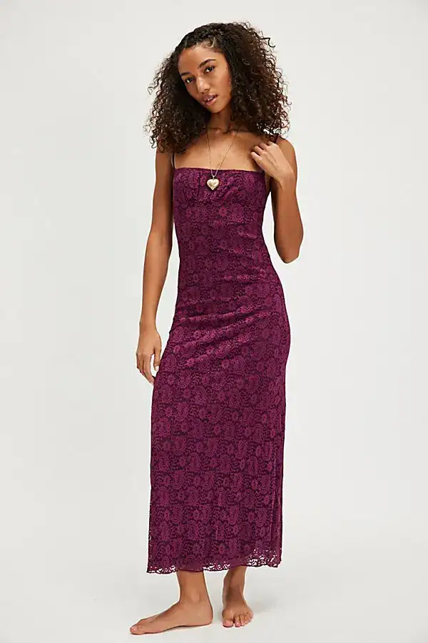 Motel Rocks Darsih Maxi Slip Dress - Paisley Lace | Editorialist