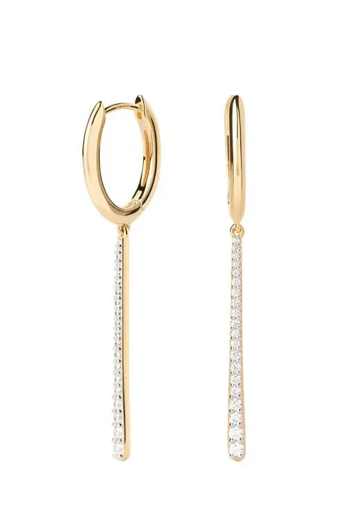 PDPAOLA Olga Drop Hoop Earrings