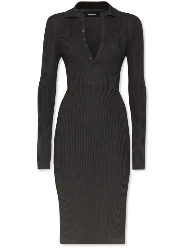 Dsquared2 Fine-ribbed Midi Dress