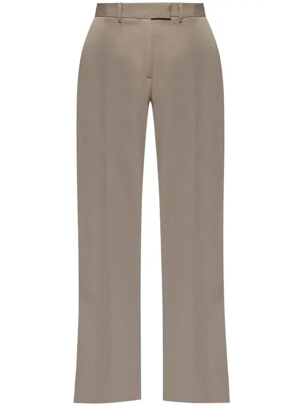 Attico Virgin-wool Palazzo Trousers - Neutrals