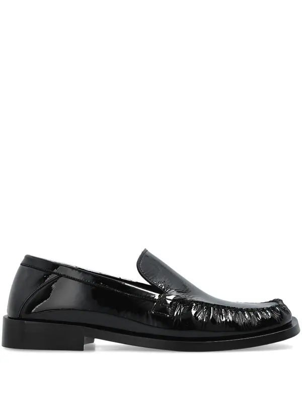 Attico Leather Loafers - Black