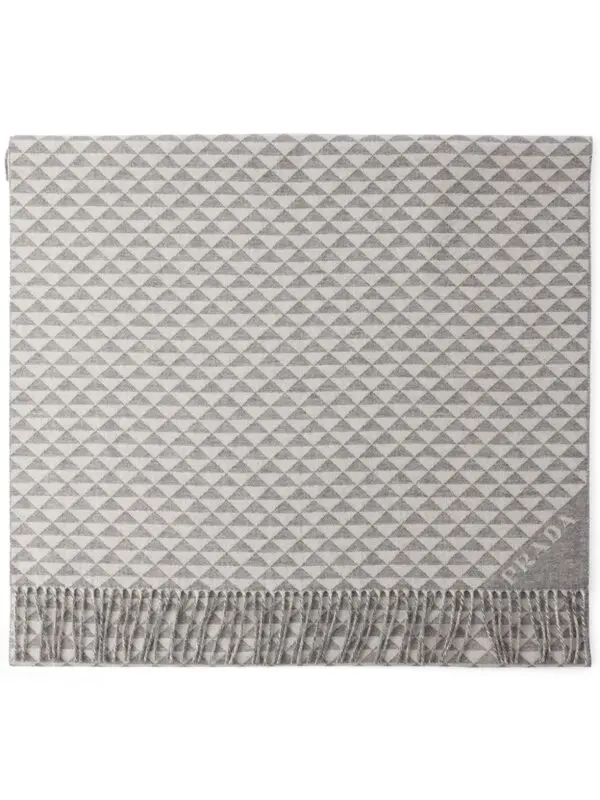 Prada Symbole Scarf - Grey