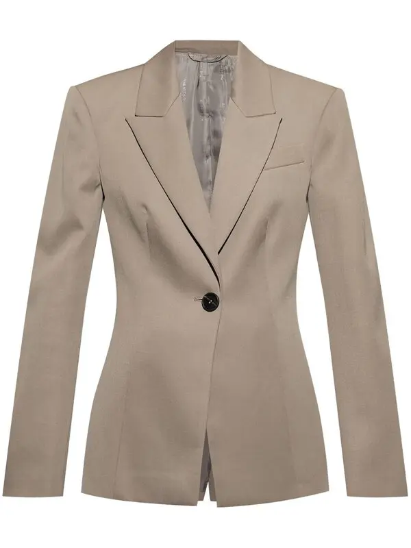 Attico Single-breasted Blazer - Neutrals