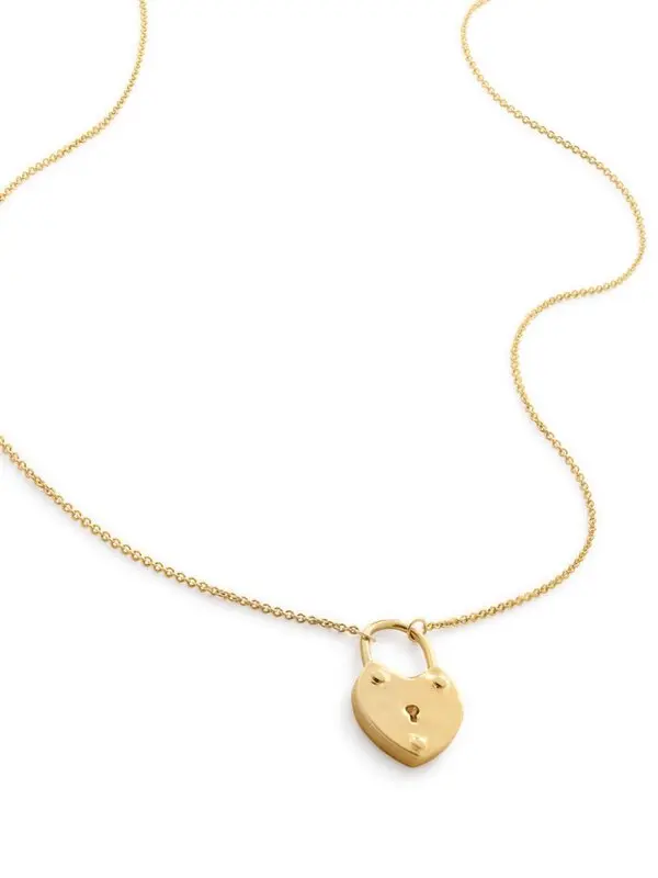 Monica Vinader Heart Padlock Chain Necklace