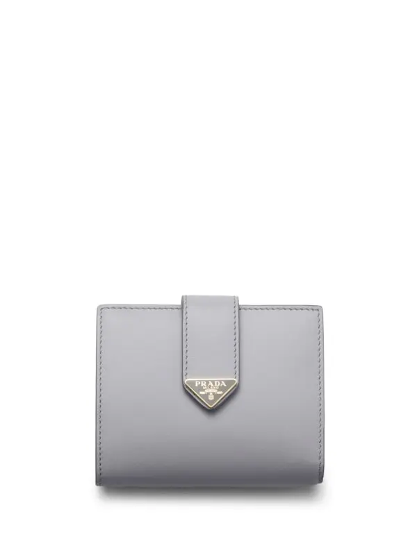 Prada Small Leather Wallet - Grey