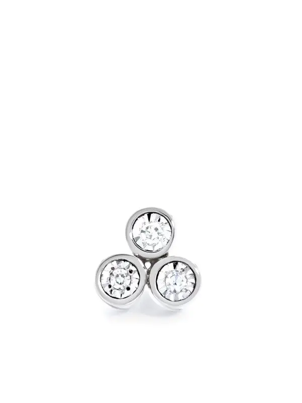 Monica Vinader 14kt White Gold Diamond Stud Earring