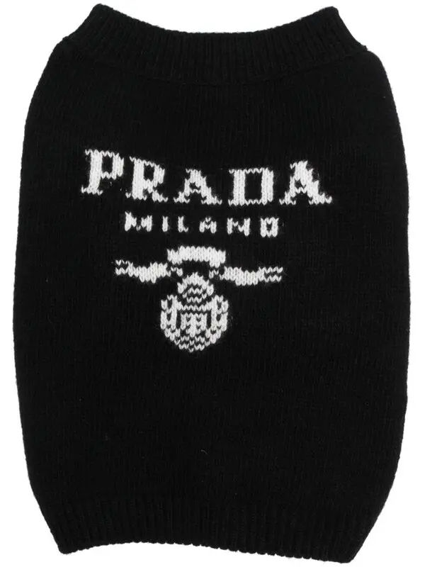 Prada Intarsia-knit Logo Dog Jumper