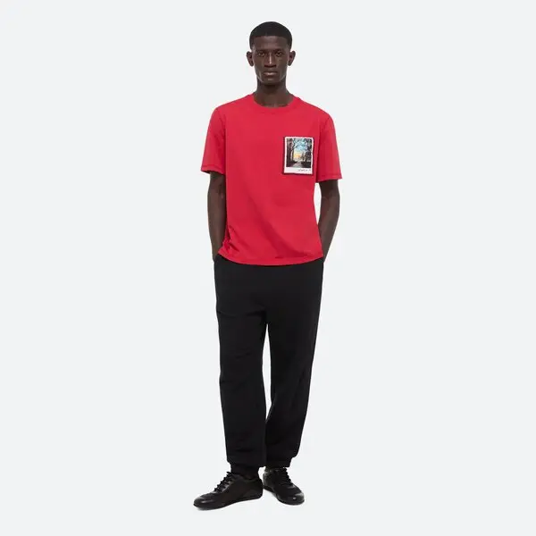 Helmut Lang Postcard Tee: River - Bordeaux