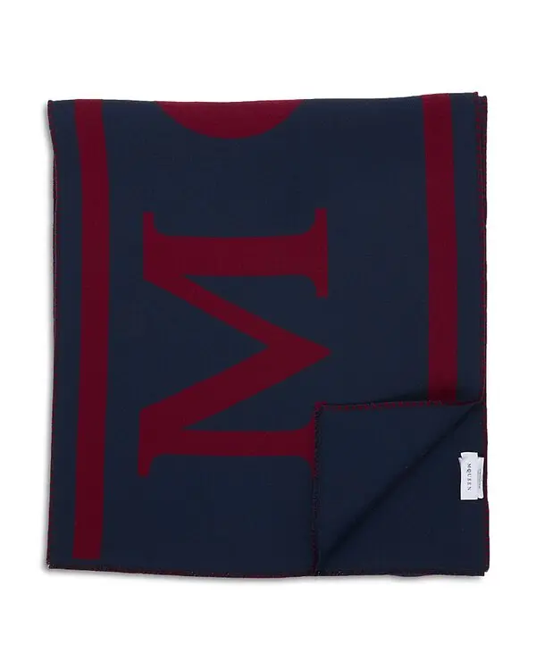 Alexander McQueen Logo Stripe Wool Scarf