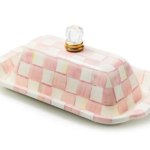 MACKENZIE-CHILDS Rosy Check Butter Box - No Color