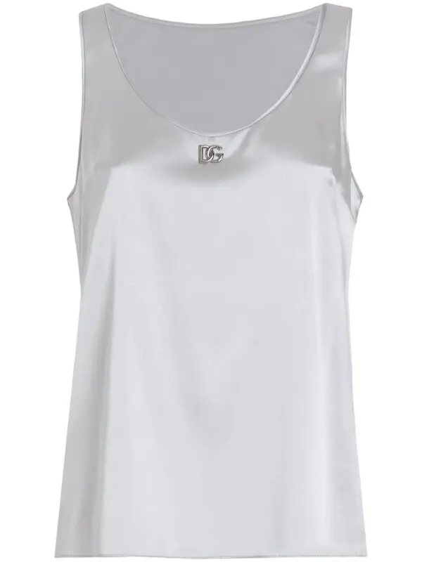 Dolce & Gabbana Logo-plaque Top - Grey