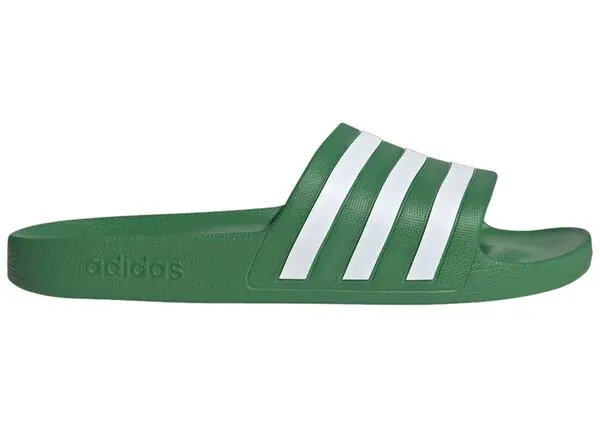 Adidas Adilette Aqua Slides - Preloved Green/cloud White