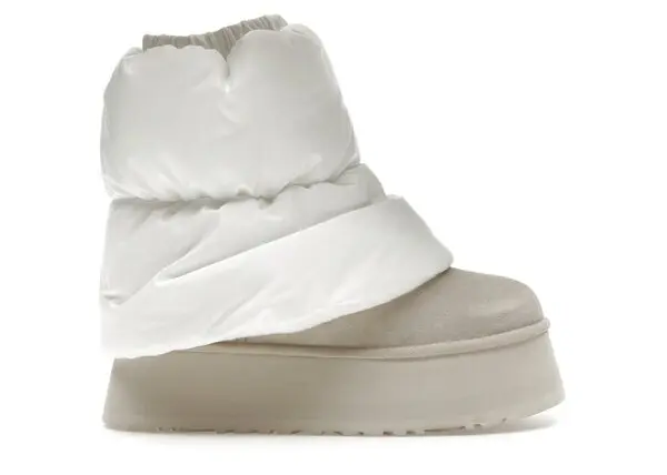 UGG Classic Mini Dipper Puffer Boot - White/ceramic