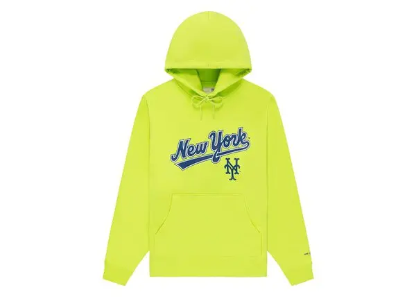 Aimé Leon Dore X New York Mets Logo Hoodie - Lime Green