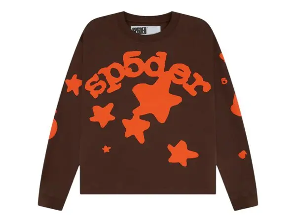SP5DER Beluga Long Sleeve Hw Tee Shirt - Brown