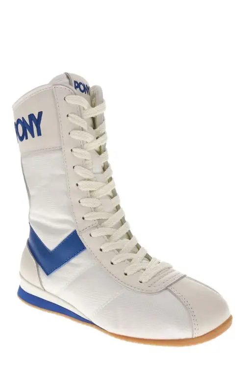 PONY Ko-80 High Archive Sneakers - White/royal