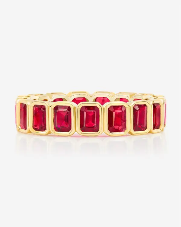 Ring Concierge Gemstone Bezel Eternity Band Ruby