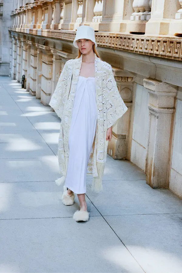 Rosetta Getty Granny Square Open Cardigan