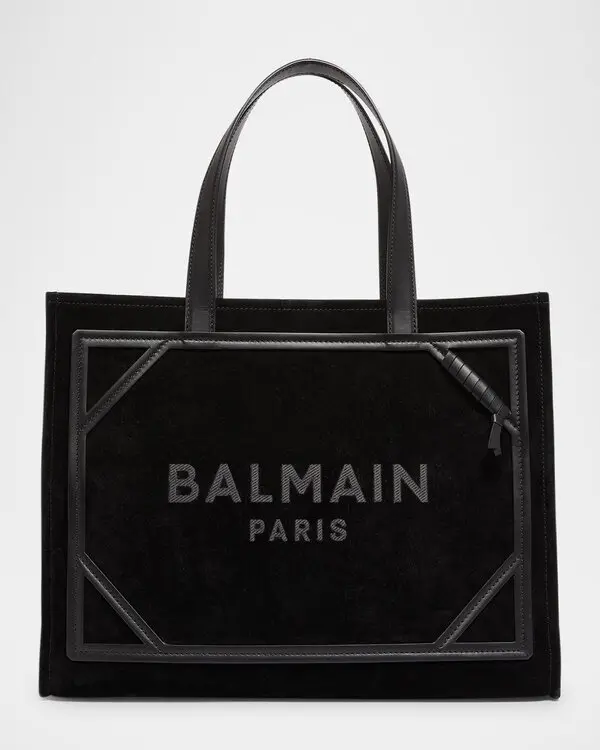 Balmain B Army Medium Shopper Tote Bag - 0pa Noir