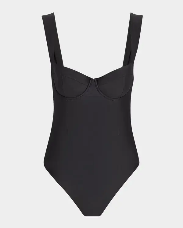 Simkhai Kyle Bustier One-piece Swimsuit - Black
