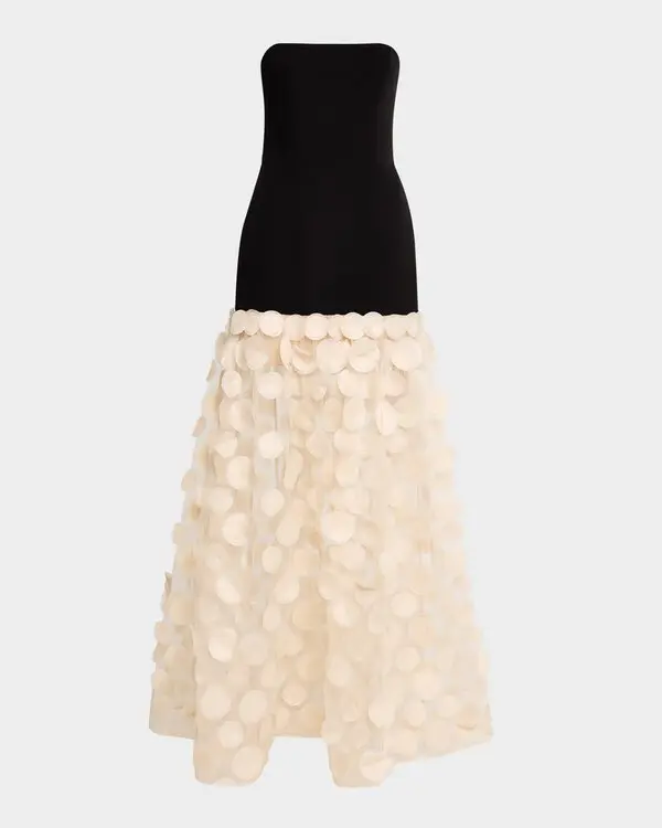 Bronx And Banco Harper Strapless Gown - Blackbeige