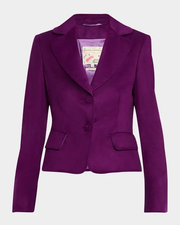 MAISON COMMON Topstitched Single-breasted Jacket