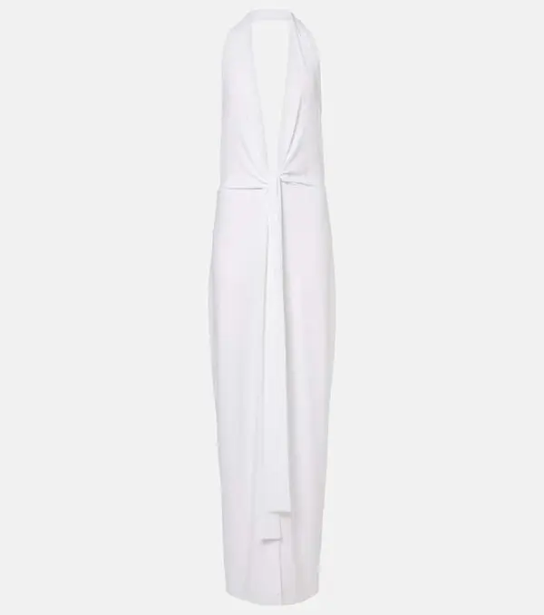 Norma Kamali Halterneck Gown - White