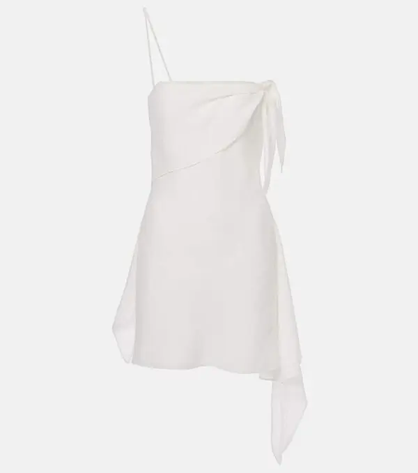 Sir The Label Rosalia Ramie Wrap Mini Dress