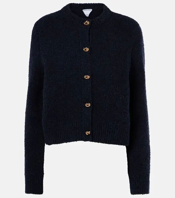 Bottega Veneta Bouclé Cardigan - Blue