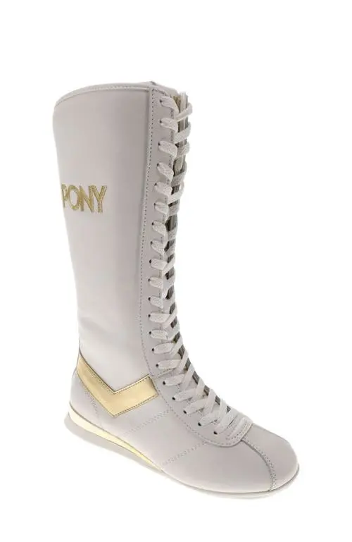 PONY Ko-80 Extra High Sneakers - Snow White/gold