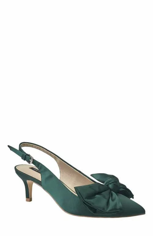 French Connection Slingback Kitten Heels - Green