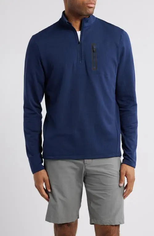 Ten Thousand Over Zip Mock Neck Pullover - Navy