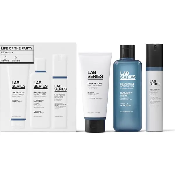 LAB SERIES SKINCARE FOR MEN Daily Rescue Life Of The Party Set $145 Value