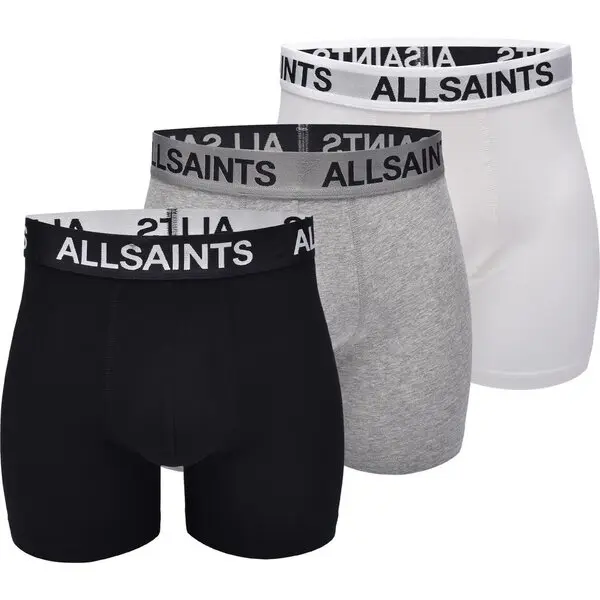 All Saints 3-pack 5-inch Contour Pouch Boxer Briefs - Grey Multi