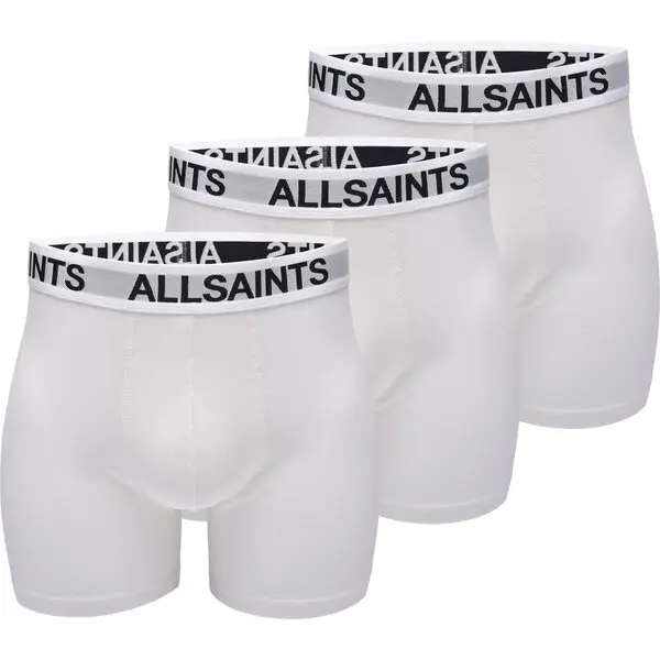 All Saints 3-pack 5-inch Contour Pouch Boxer Briefs - White