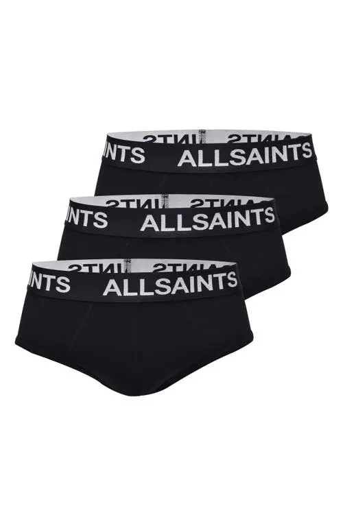 All Saints 3-pack Contour Pouch Briefs - Black