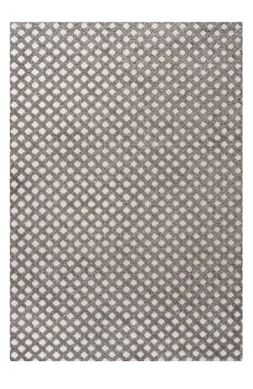 JONATHAN Y Rabat High-low Pile Mini-diamond Trellis Indoor/outdoor Area Rug - Dark Gray/ivory