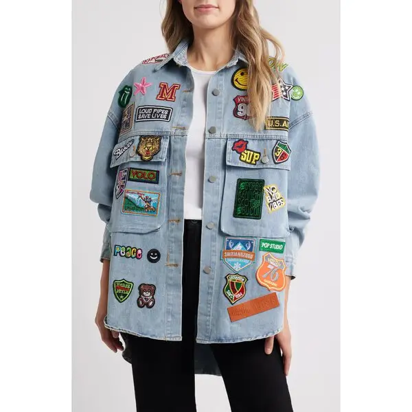 NIKKI LUND Thora Patch Denim Jacket
